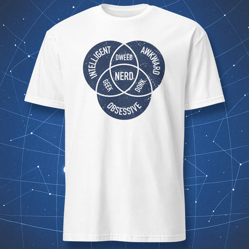 Nerd Venn Diagram – Geek Dork Dweeb Funny Science T-Shirt – Dork Matter