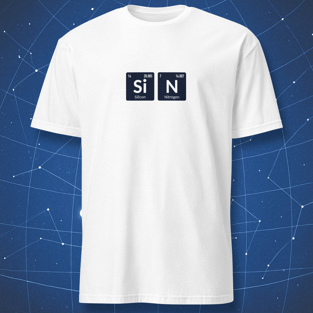 SiN Shirt – Silicon & Nitrogen Periodic Table Joke Tee for Nerds – Dork ...